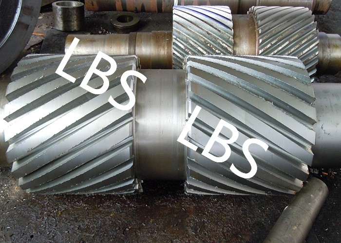 Precision Custom Double Helix Gear Shaft With Retracting Grooves