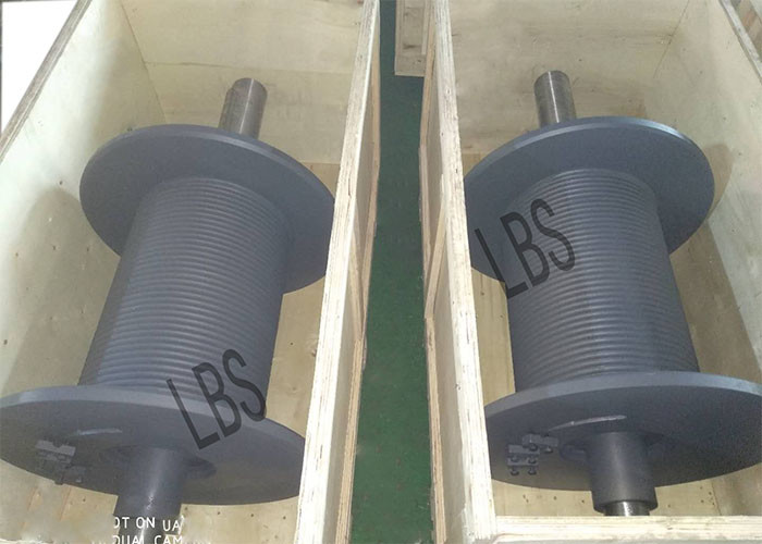 Professional Steel LBS Grooved Drum With Cable / Black Winch Reel