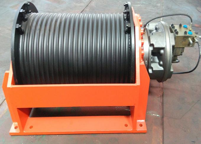 Customized Color LBS Grooved Drum / Hydraulic Winch With Spooling Device
